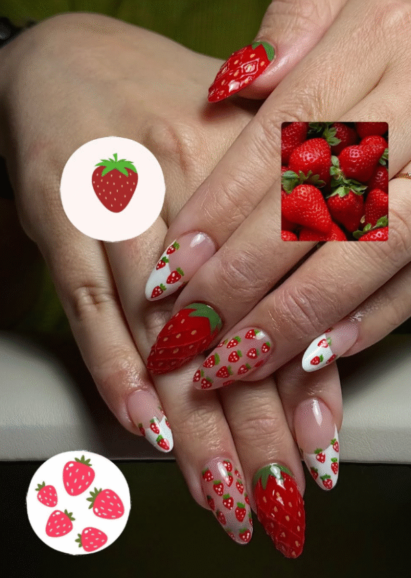 Strawberry Nail Designs That Are Sweet, Playful, and Look Good Enough ...